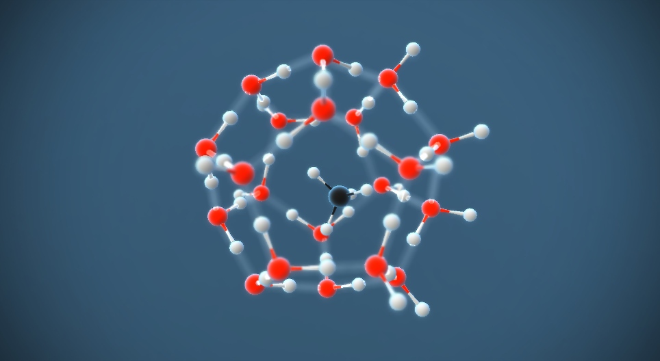 Methane hydrate - 3D scene - Mozaik Digital Education and Learning