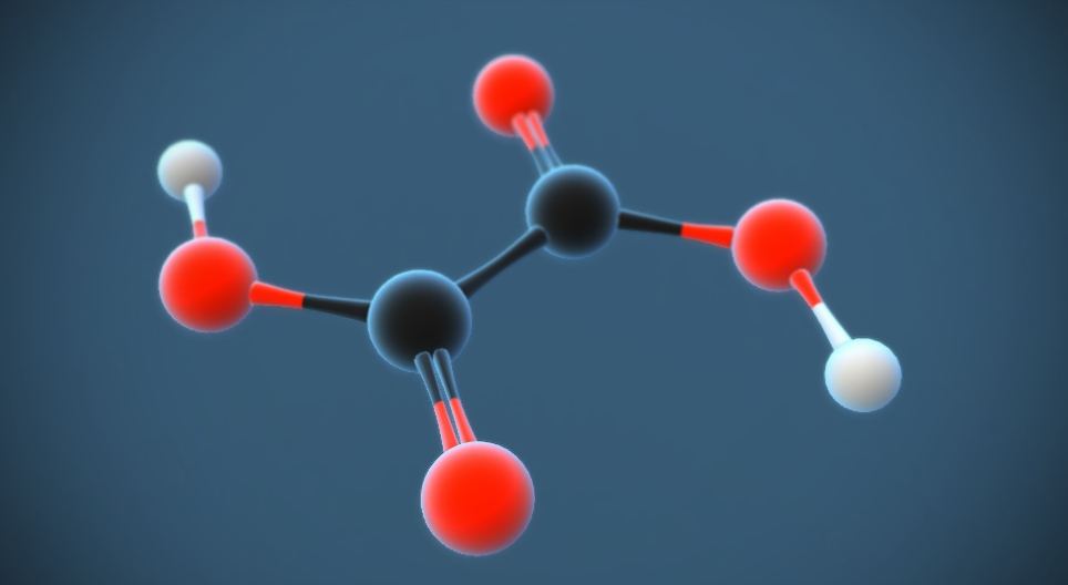 Oxalic acid (ethanedioic acid) (COOH)₂ - 3D scene - Mozaik Digital ...