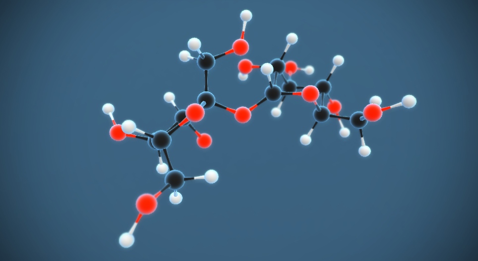 Saccharose (sucrose) (C₁₂H₂₂O₁₁) - 3D scene - Mozaik Digital Education ...