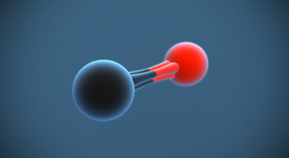 Carbon dioxide (CO₂) (basic) - 3D scene - Mozaik Digital Education and ...