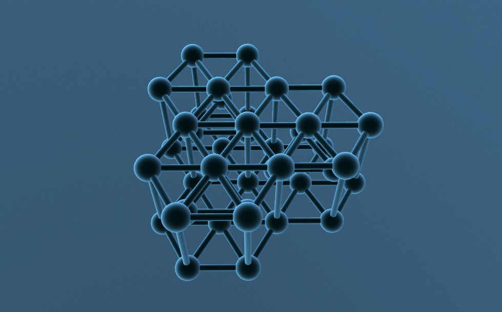 Hexagonal metallic lattice - 3D scene - Mozaik Digital Education and ...