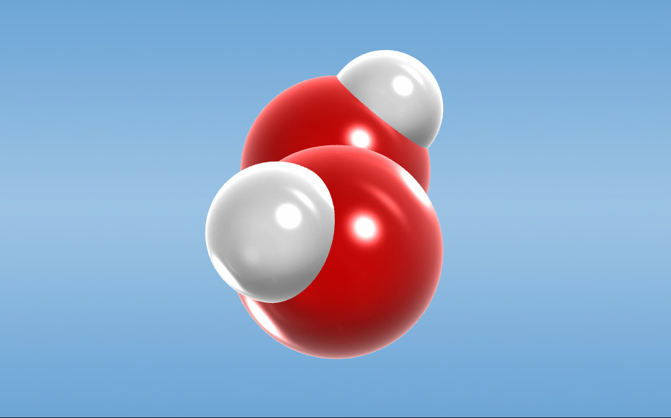 Hydrogen peroxide (H₂O₂) - 3D scene - Mozaik Digital Education and Learning