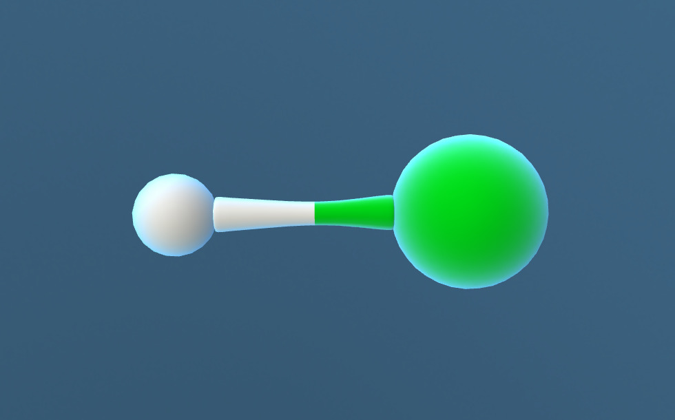 3d Model Of Hydrochloric Acid