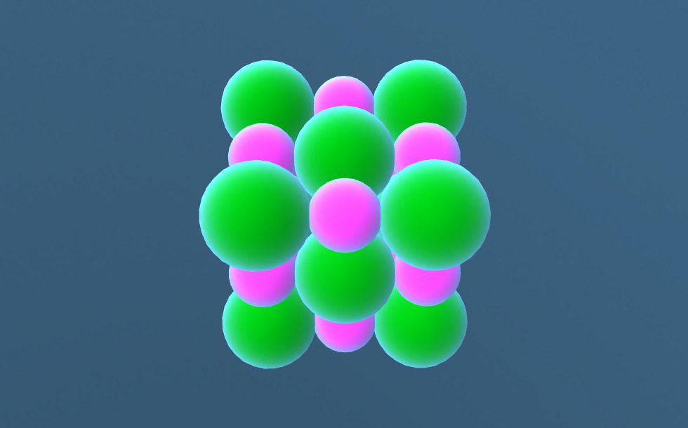 Sodium chloride (NaCl) - 3D scene - Mozaik Digital Education and Learning