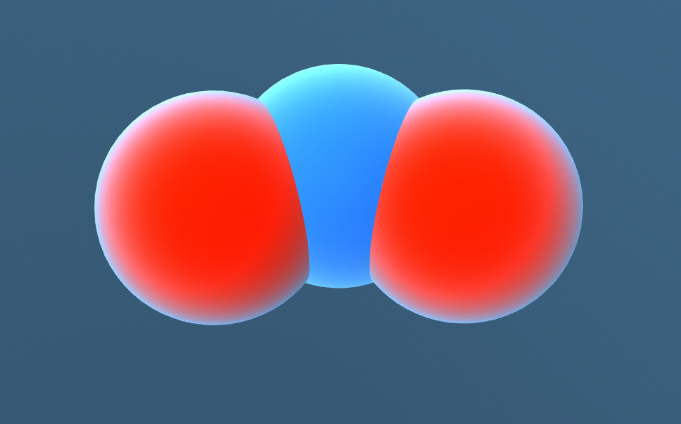 Nitrogen-dioxide (NO₂) - 3D scene - Mozaik Digital Education and Learning