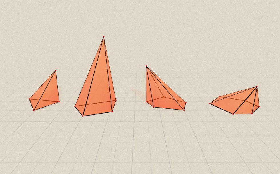 Regular square pyramid - 3D scene - Mozaik Digital Education and Learning