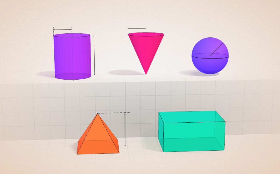 Perimeter, area, surface area and volume - 3D scene - Mozaik Digital ...