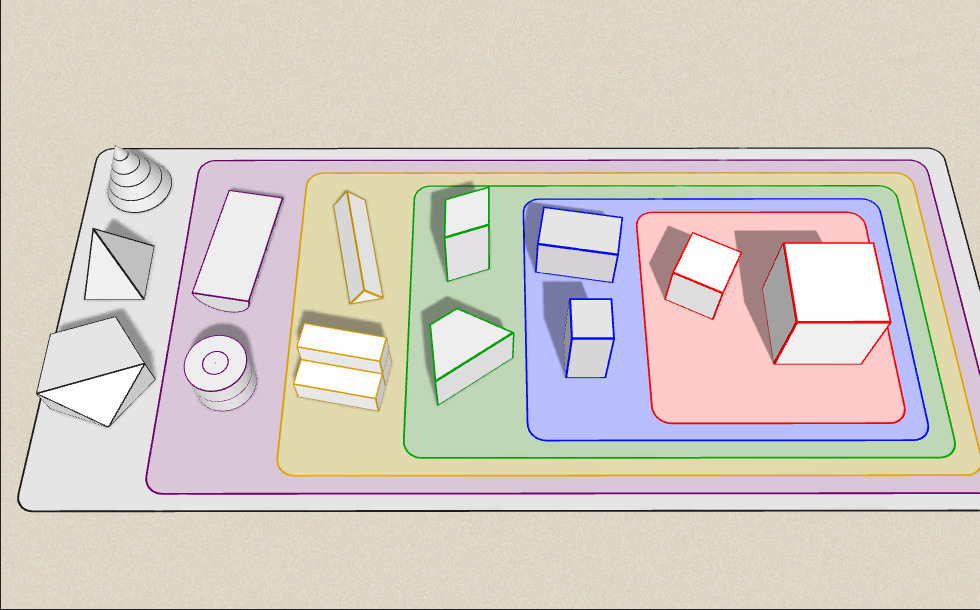 Grouping Of Solids 3d Scene Mozaik Digital Education And Learning