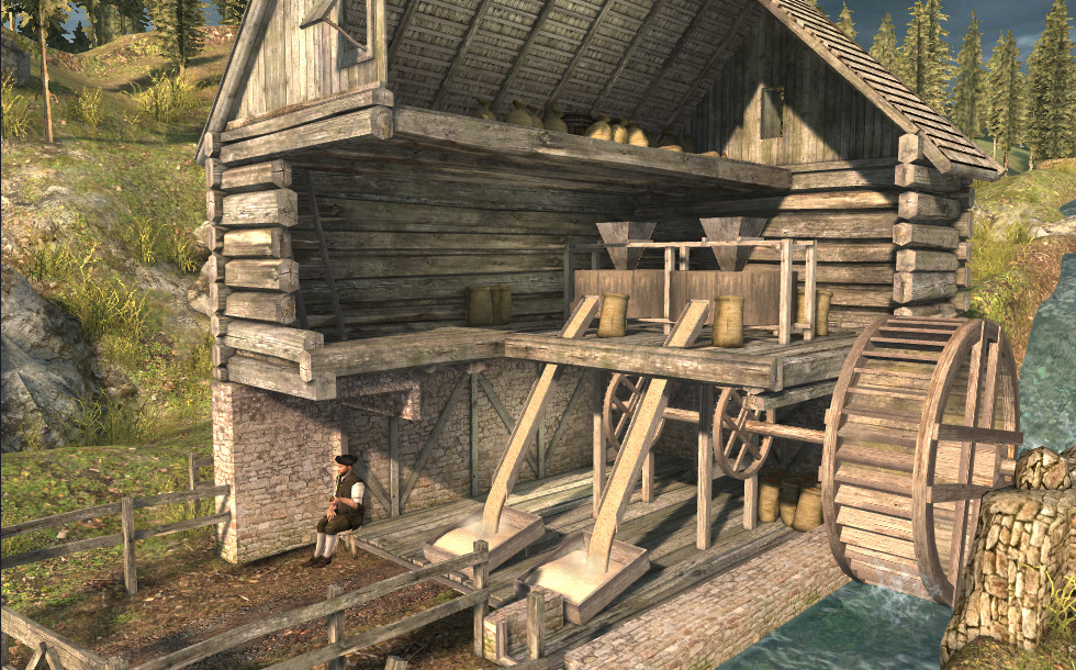 Watermill - 3D scene - Mozaik Digital Education and Learning