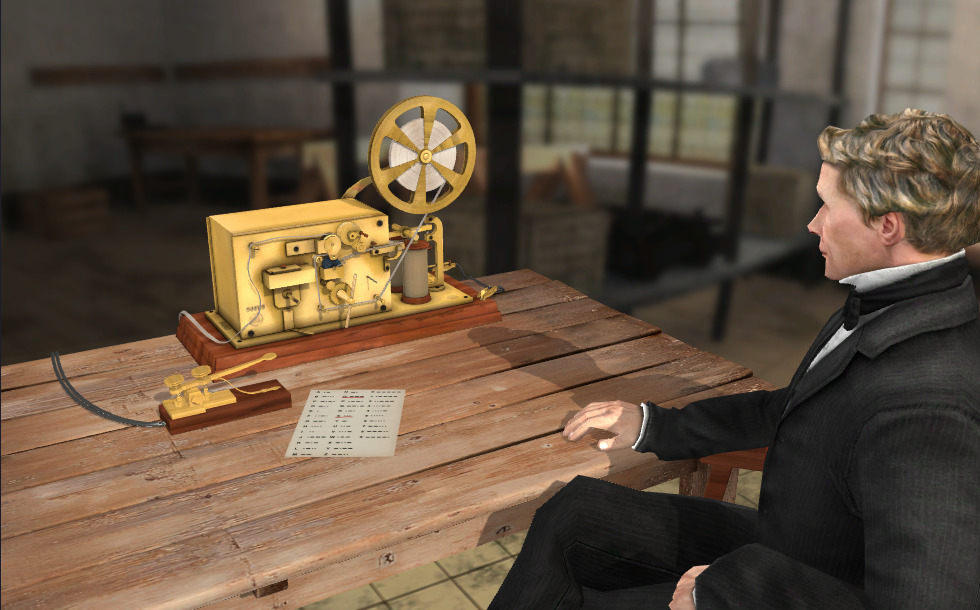 Telegraph (Samuel F. B. Morse) - 3D scene - Mozaik Digital Education ...