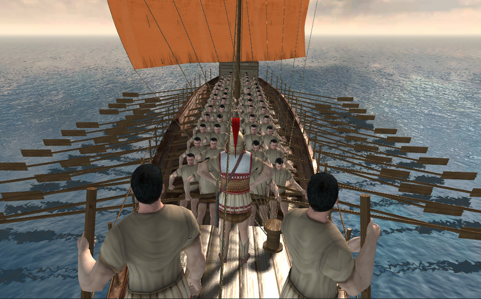 Bireme (ancient oared warship) - 3D scene - Mozaik Digital Education ...