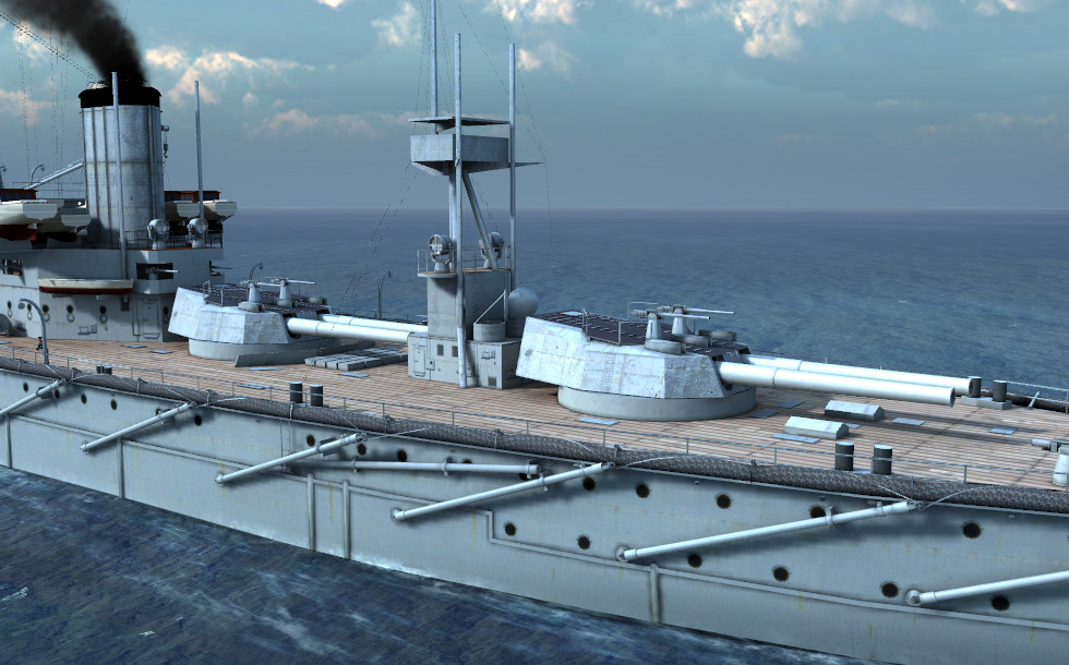 Battleship (HMS Dreadnought, 1906) - 3D scene - Mozaik Digital ...