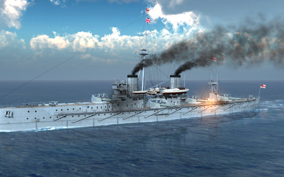 Battleship (HMS Dreadnought, 1906) - 3D scene - Mozaik Digital ...