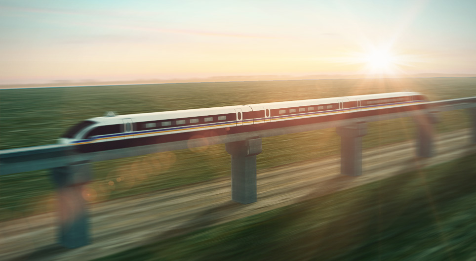 Maglev Trains - 3D scene - Mozaik Digital Education and Learning