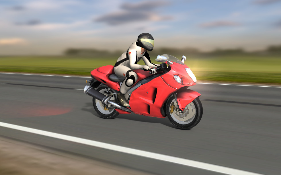 Motorcycle - 3D scene - Mozaik Digital Education and Learning