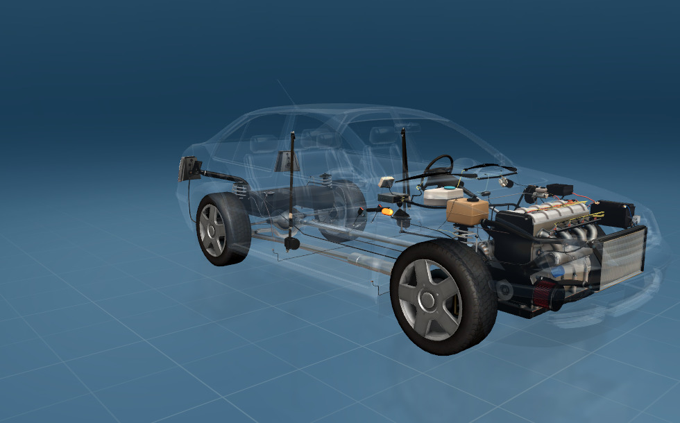 Construction of cars - 3D scene - Mozaik Digital Education and Learning