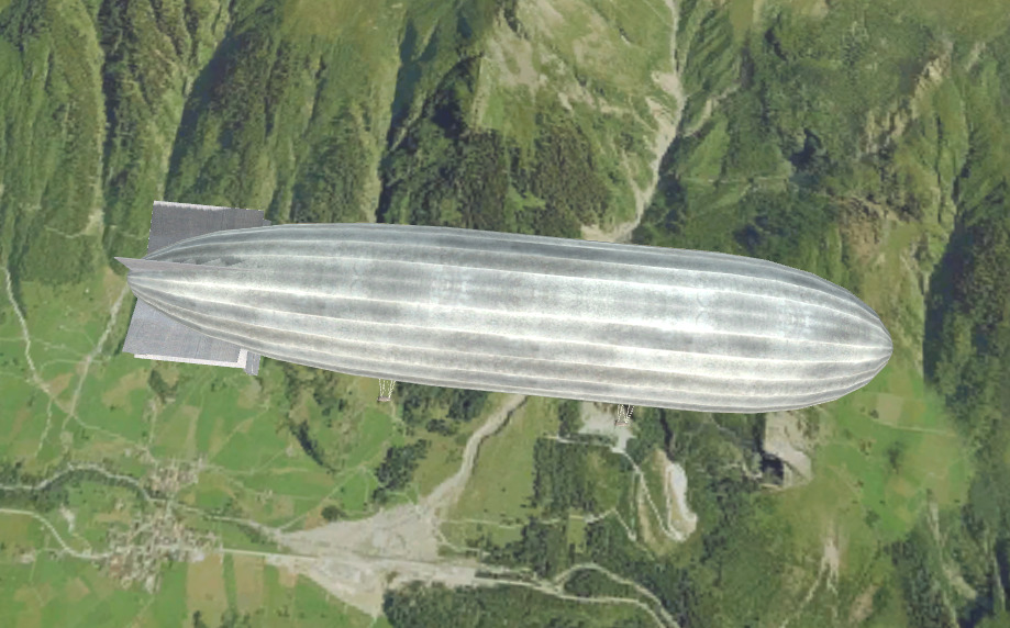 Zeppelin airship, LZ 17 Sachsen (1913) - 3D scene - Mozaik Digital ...