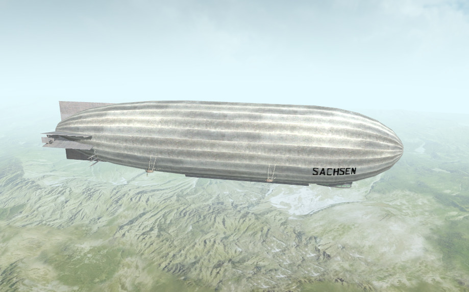 Zeppelin airship, LZ 17 Sachsen (1913) - 3D scene - Mozaik Digital ...