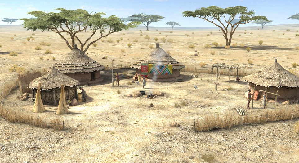 African village (Sudan) - 3D scene - Mozaik Digital Education and Learning