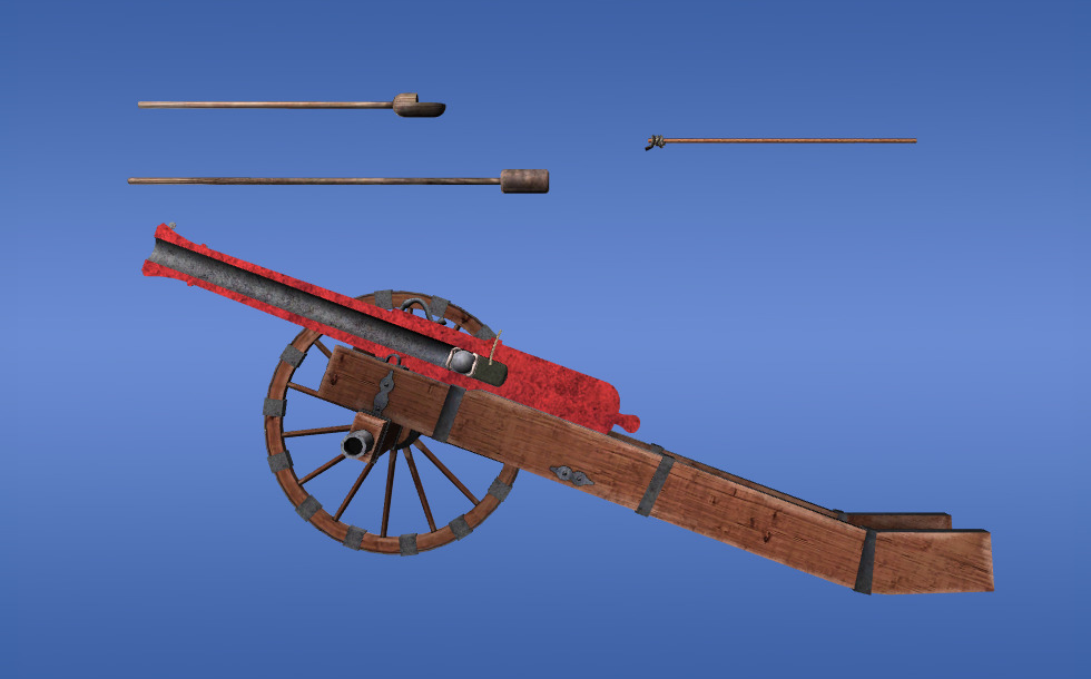 Cannon operation (18th century) - 3D scene - Mozaik Digital Education ...
