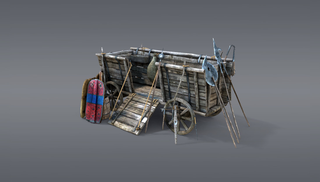 Hussite wagon fort - 3D scene - Mozaik Digital Education and Learning