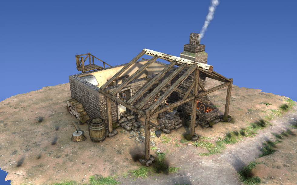 Medieval smithy - 3D scene - Mozaik Digital Education and Learning