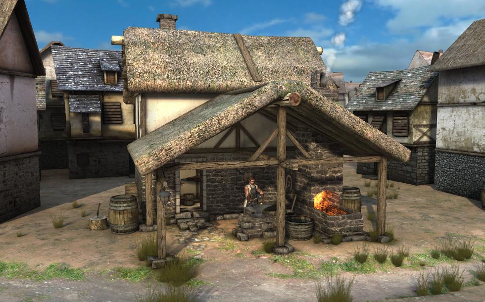 Medieval smithy - 3D scene - Mozaik Digital Education and Learning