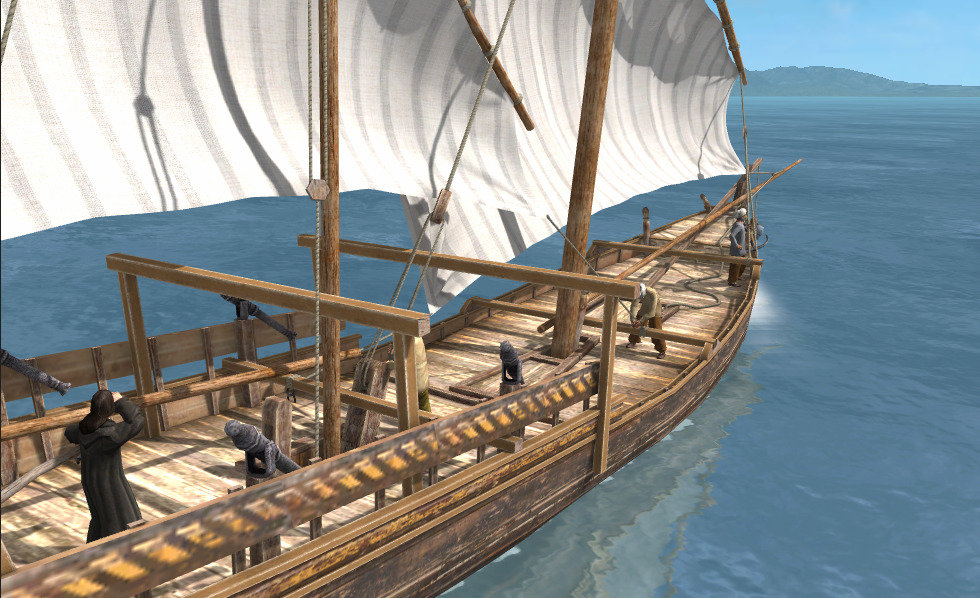 Traditional Arab sailboat (Sambuk) - 3D scene - Mozaik Digital ...