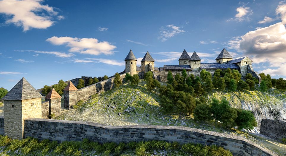 Medieval keep - 3D scene - Mozaik Digital Education and Learning