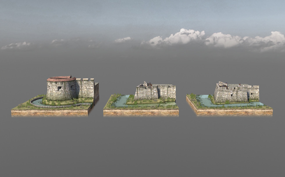 Medieval towers and bastions - 3D scene - Mozaik Digital Education and ...