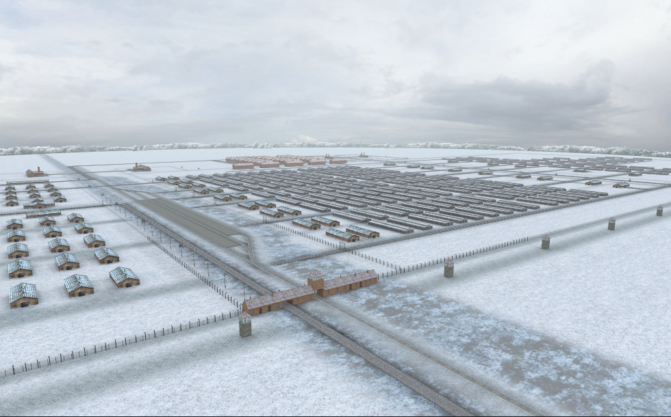 Auschwitz-Birkenau concentration camp - 3D scene - Mozaik Digital ...
