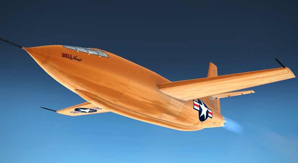Bell X-1 - 3D scene - Mozaik Digital Education and Learning