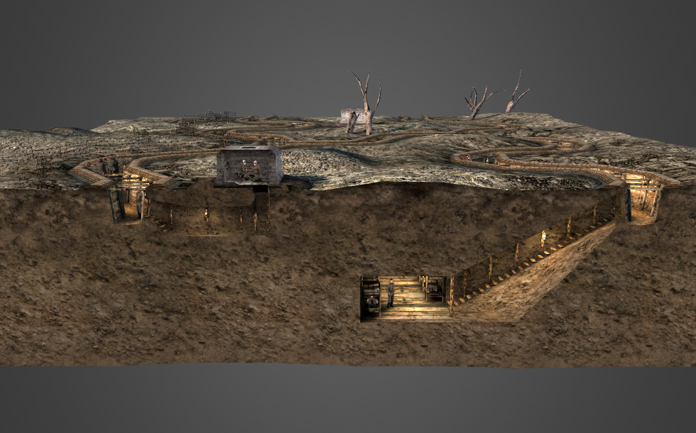 Trench network (World War I) - 3D scene - Mozaik Digital Education and ...