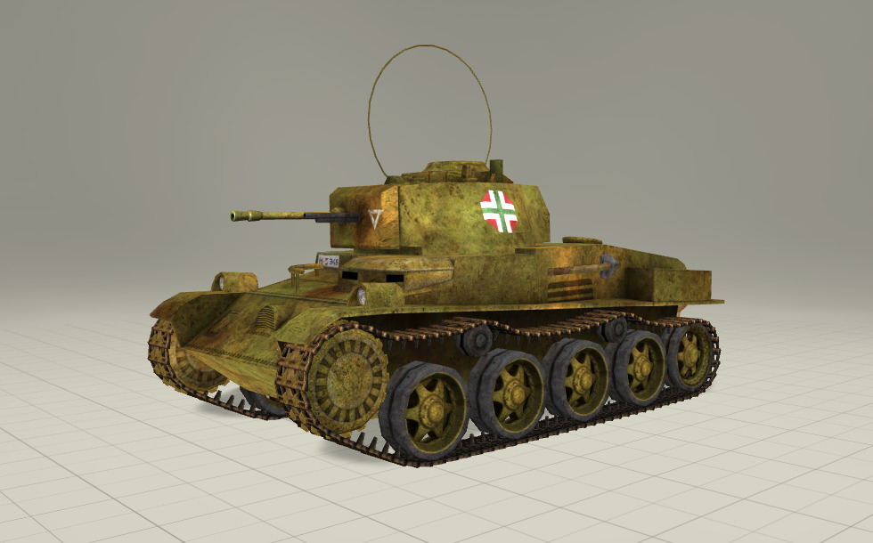 38 M Toldi light tank - 3D scene - Mozaik Digital Education and Learning