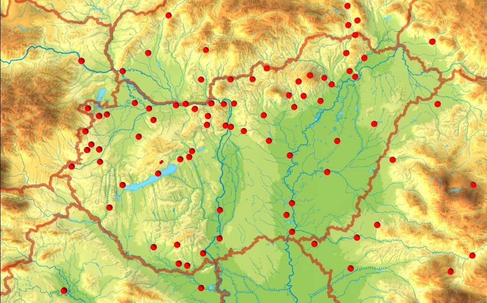 Historical topography (locations, Carpathian basin) - 3D scene - Mozaik ...
