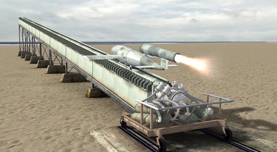 V-1 flying bomb - 3D scene - Mozaik Digital Education and Learning