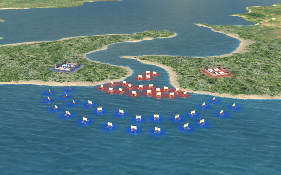 The battle of Actium (31 BC) - 3D scene - Mozaik Digital Education and ...