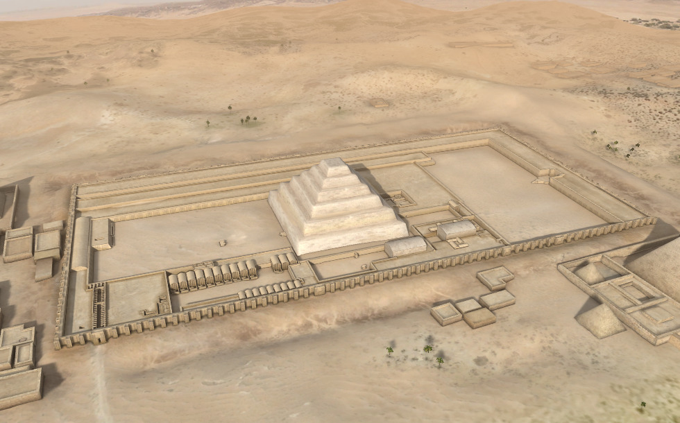 Pyramid of Djoser (Saqqara, 27th century BC) - 3D scene - Mozaik ...