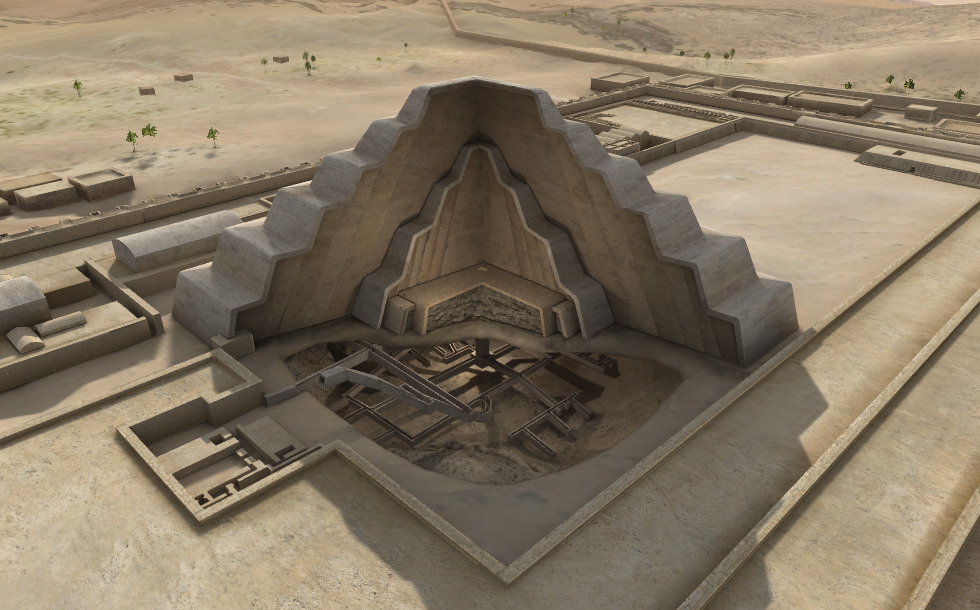 Pyramid of Djoser (Saqqara, 27th century BC) - 3D scene - Mozaik ...