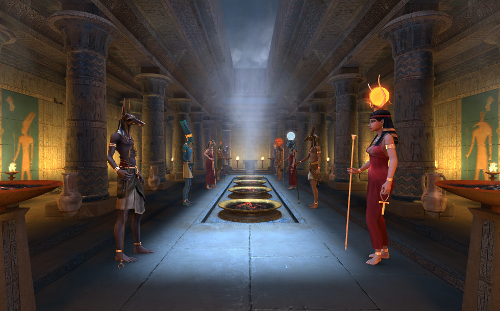 Ancient Egyptian deities - 3D scene - Mozaik Digital Education and Learning