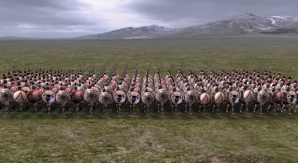 Greek and Macedonian phalanx formation - 3D scene - Mozaik Digital ...