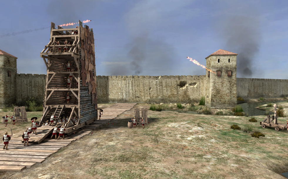 Macedonian siege tower (4th century BC) - 3D scene - Mozaik Digital ...
