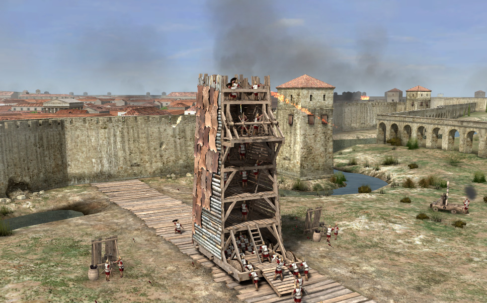 Macedonian siege tower (4th century BC) - 3D scene - Mozaik Digital ...