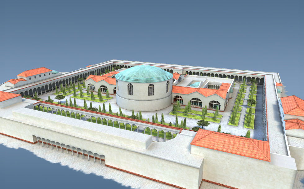 Baths of Caracalla (Rome, 3rd century) - 3D scene - Mozaik Digital ...