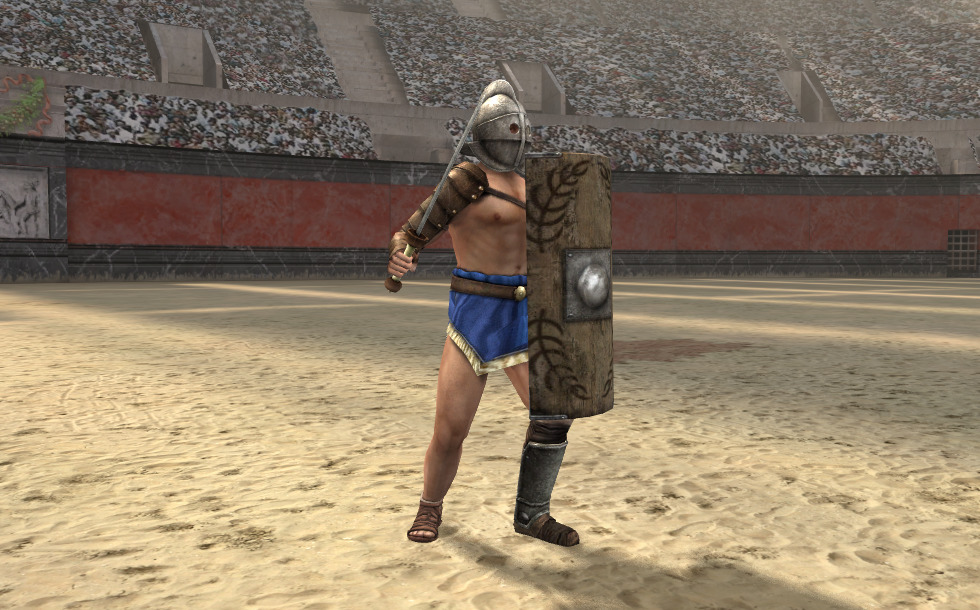 Roman gladiators (2nd century) - 3D scene - Mozaik Digital Education and Learning