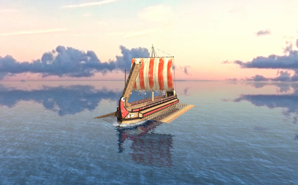 Quinquereme (3rd century BC) - 3D scene - Mozaik Digital Education and ...