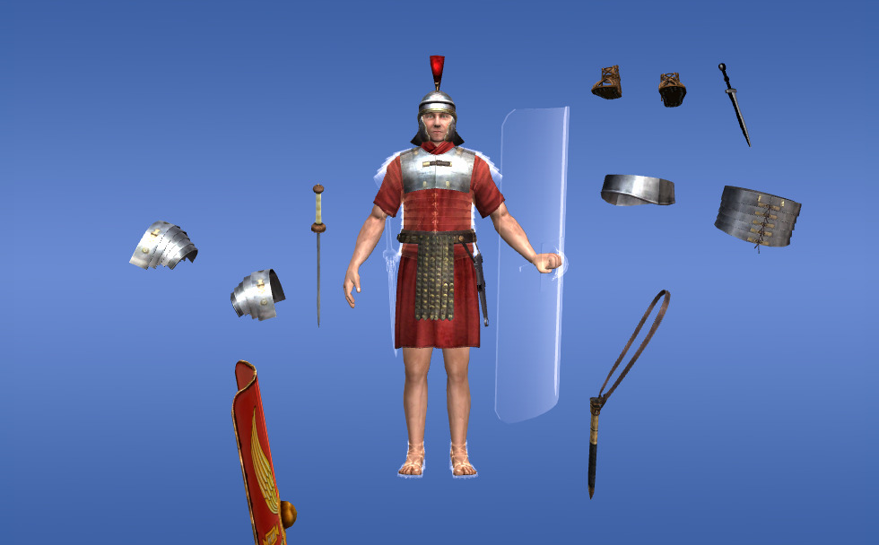 Roman soldier (1st century BC) - 3D scene - Mozaik Digital Education ...