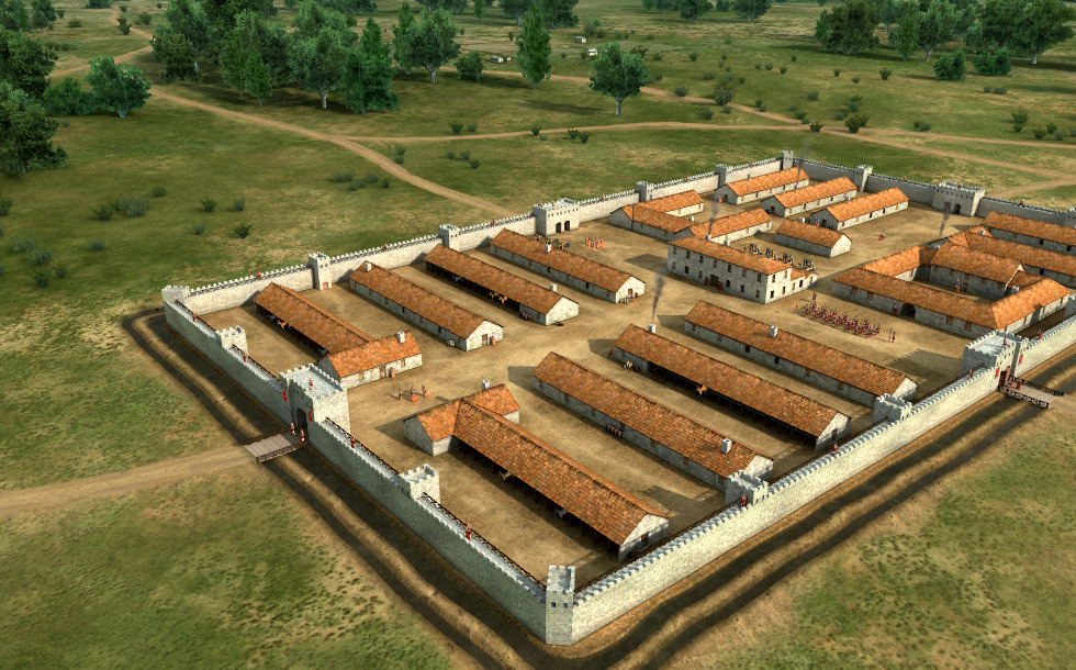 Ancient Roman military camp - 3D scene - Mozaik Digital Education and ...
