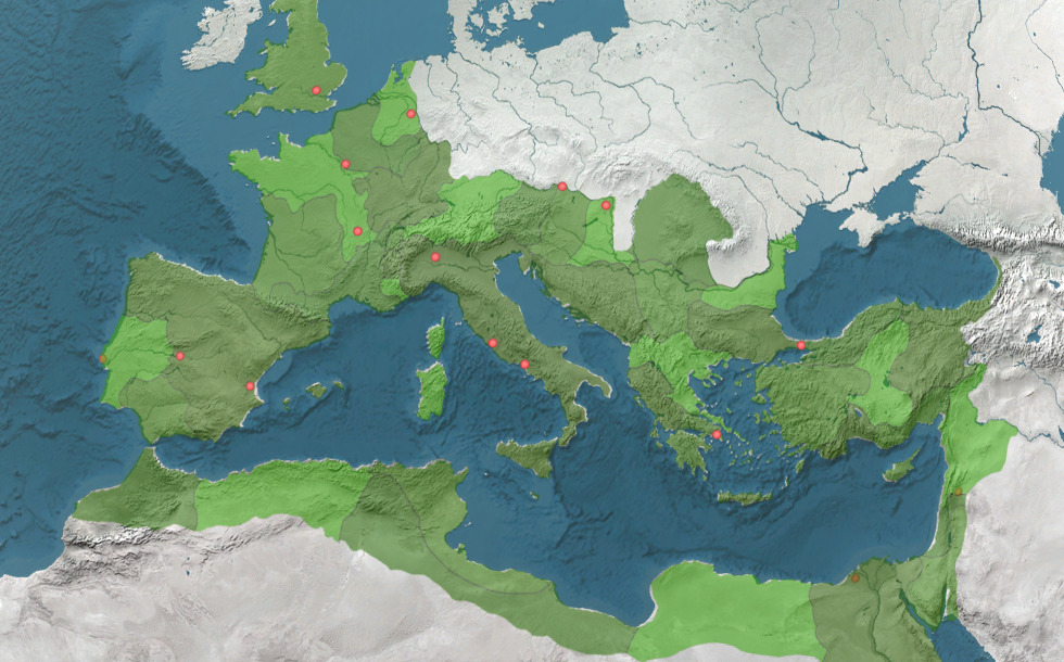 Provinces and settlements of Ancient Rome - 3D scene - Mozaik Digital ...
