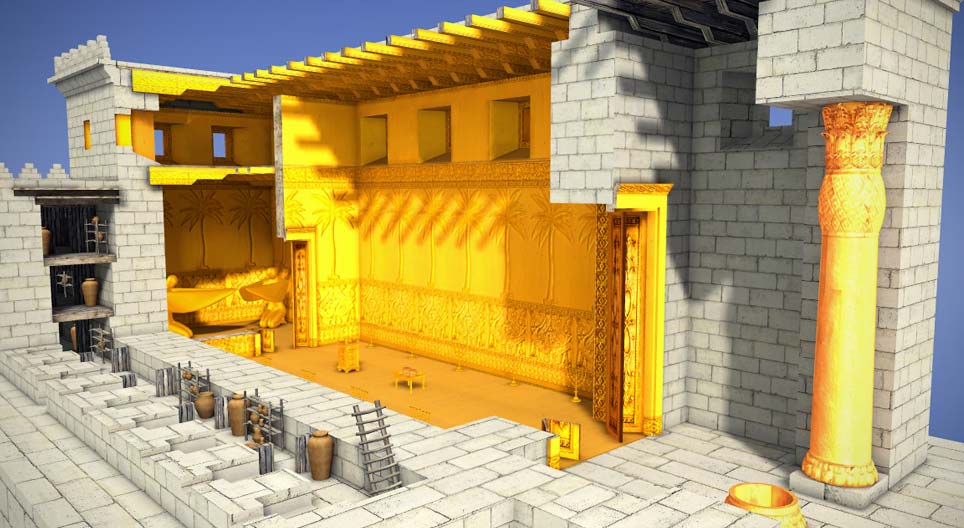 Solomon's Temple (Jerusalem, 10th century BC) - 3D scene - Mozaik ...